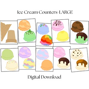 Ice Cream Counters: Preschool Math Activity (digital Download) - Etsy