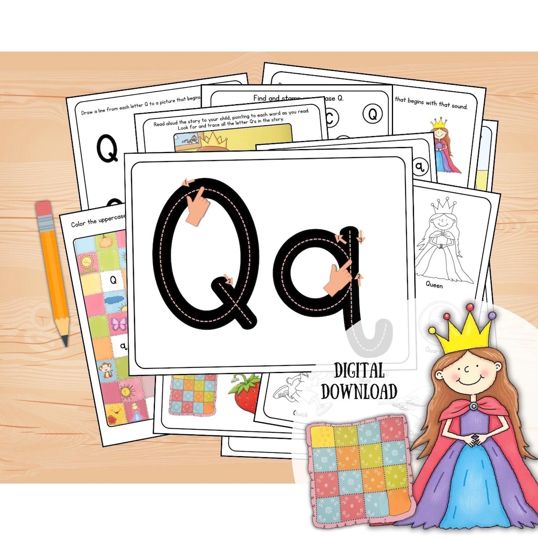 Letter Q Preschool Worksheet Packet: Fun Learning Activities - Etsy