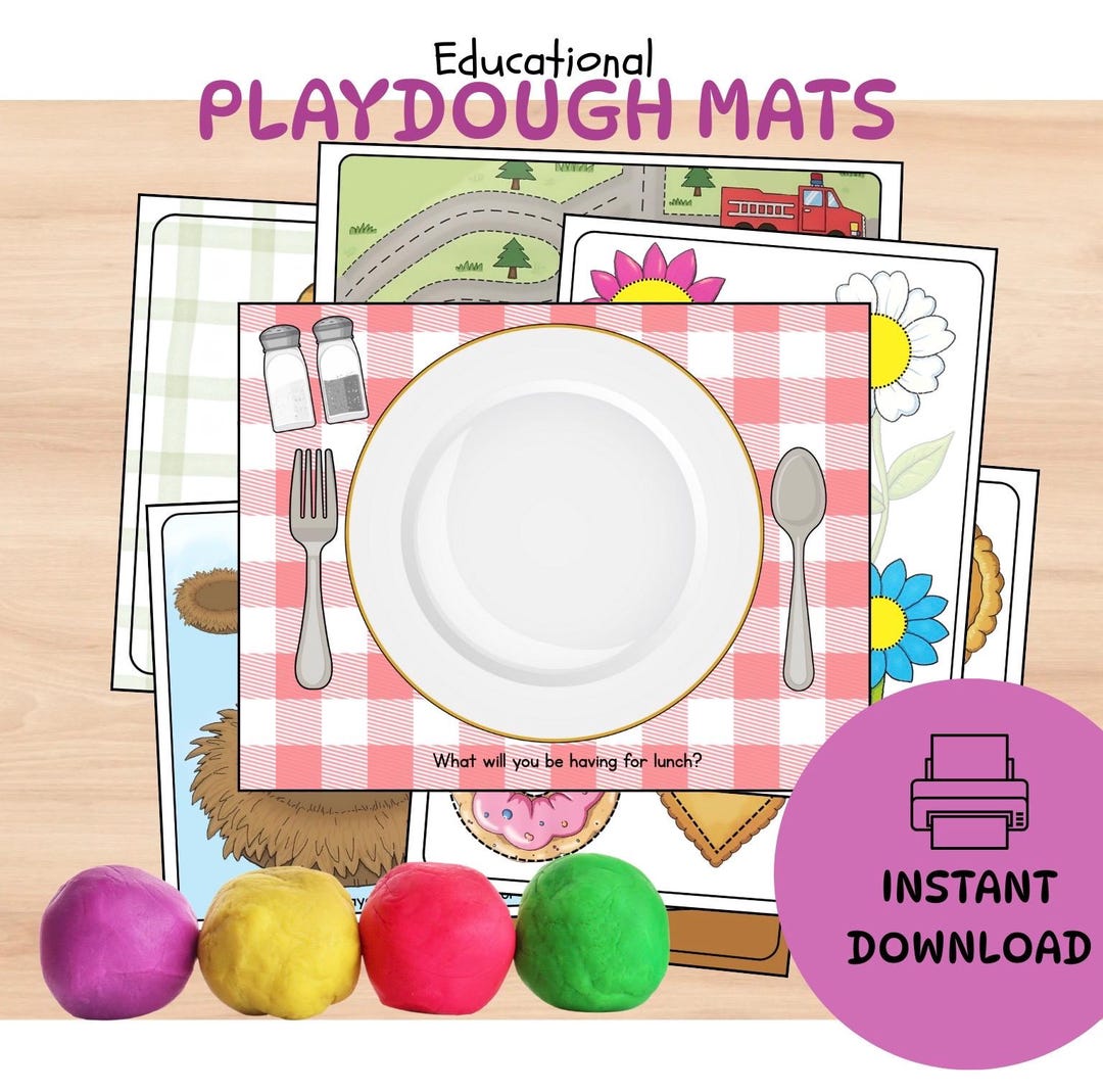 Playdough Mats for Preschool – Fine Motor Activities – Printable Dough ...