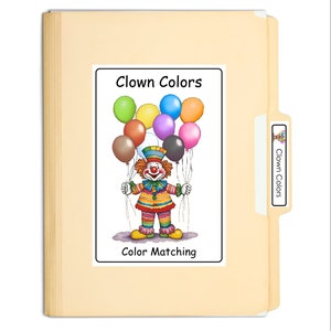 Colors Preschool File Folder Game for Color Recognition Preschool ...