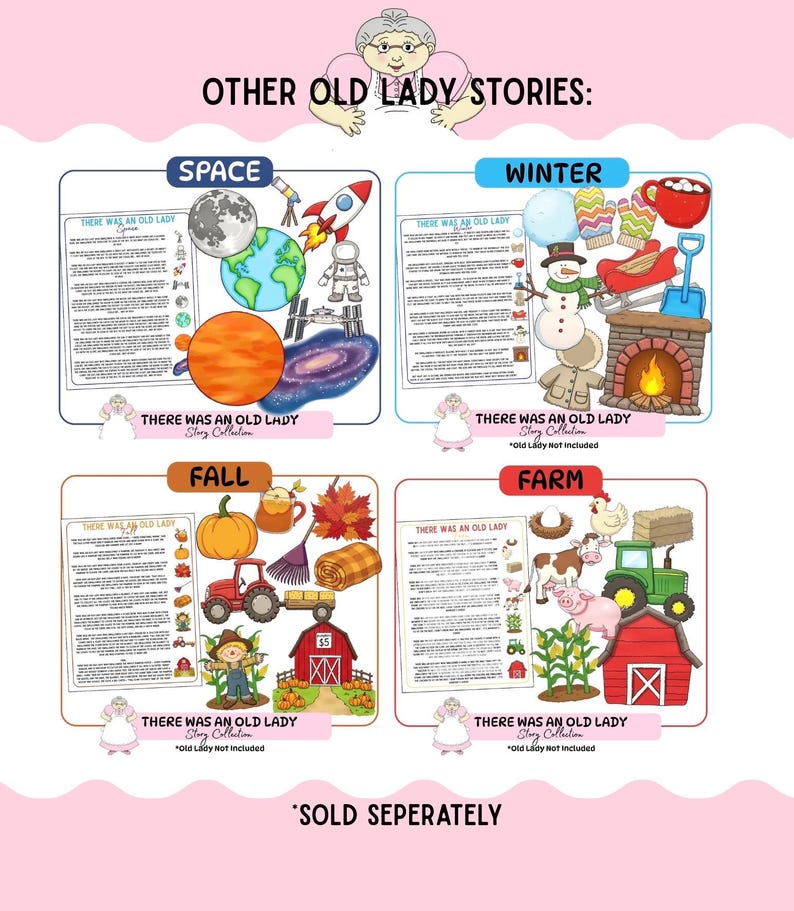 Old Lady BUNDLE: Old Lady + Original Story + 6 Holidays | DIGITAL ...