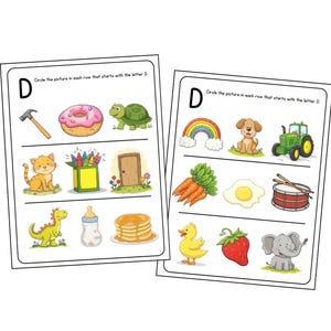 Letter D Preschool Worksheet Packet: Alphabet ABC Fun (digital Download ...