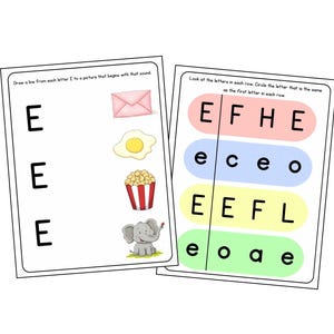 Letter E Preschool Worksheet Packet: Fun Learning Printables (digital ...