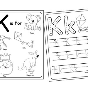 Letter K Preschool Activity Packet: Fun Learning Prints (digital ...