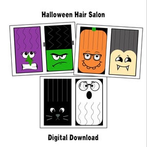 Halloween Hair Salon Cutting Practice: Preschool Scissor Skills ...