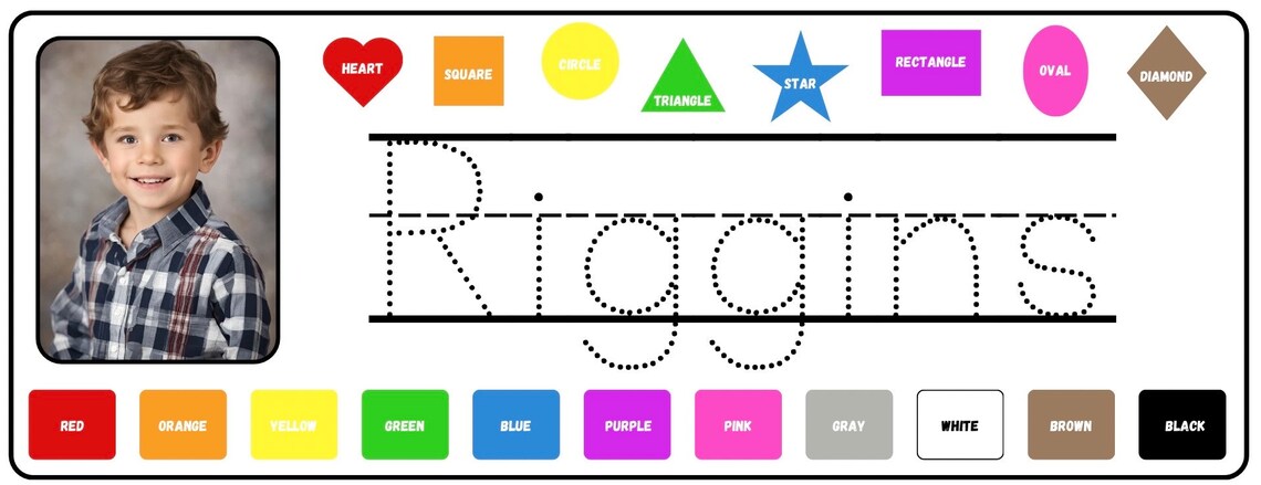 Name Card for Preschool Homeschool Essential for Preschooler Writing ...