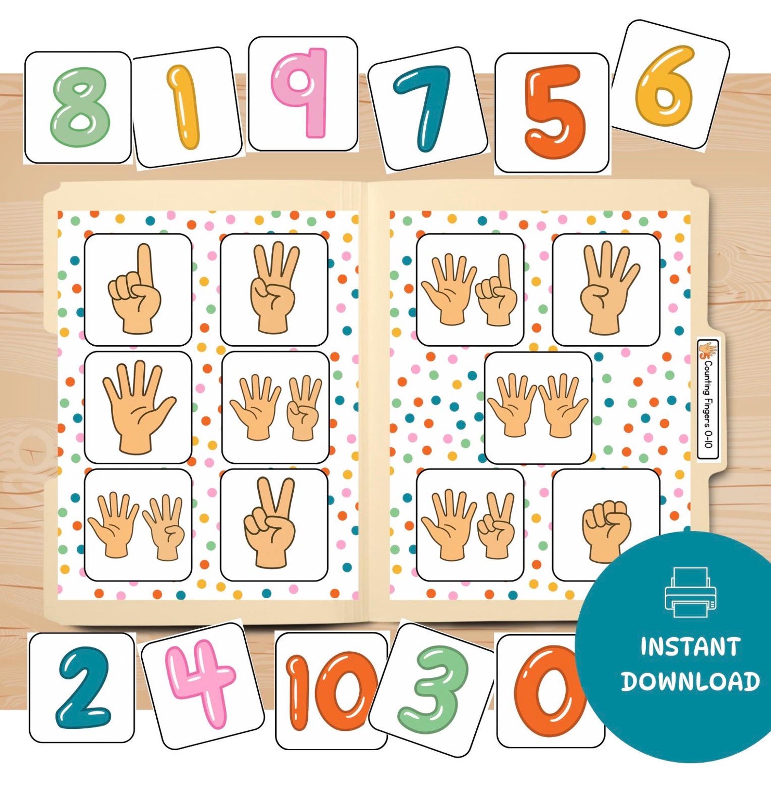 File Folder Games Bundle – Preschool Math & Literacy Centers – Numbers ...