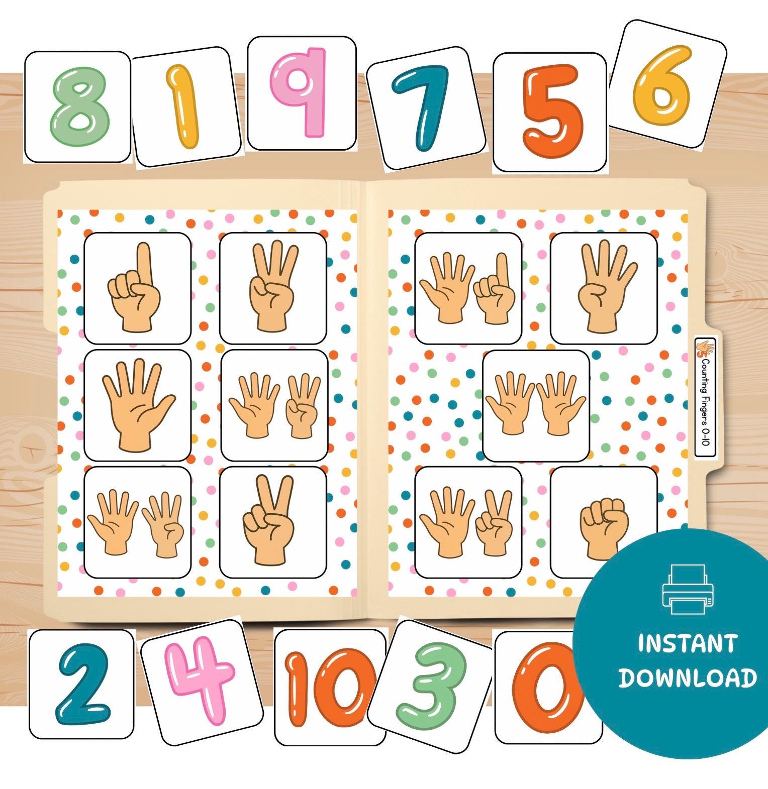 File Folder Games Bundle – Preschool Math & Literacy Centers – Numbers ...