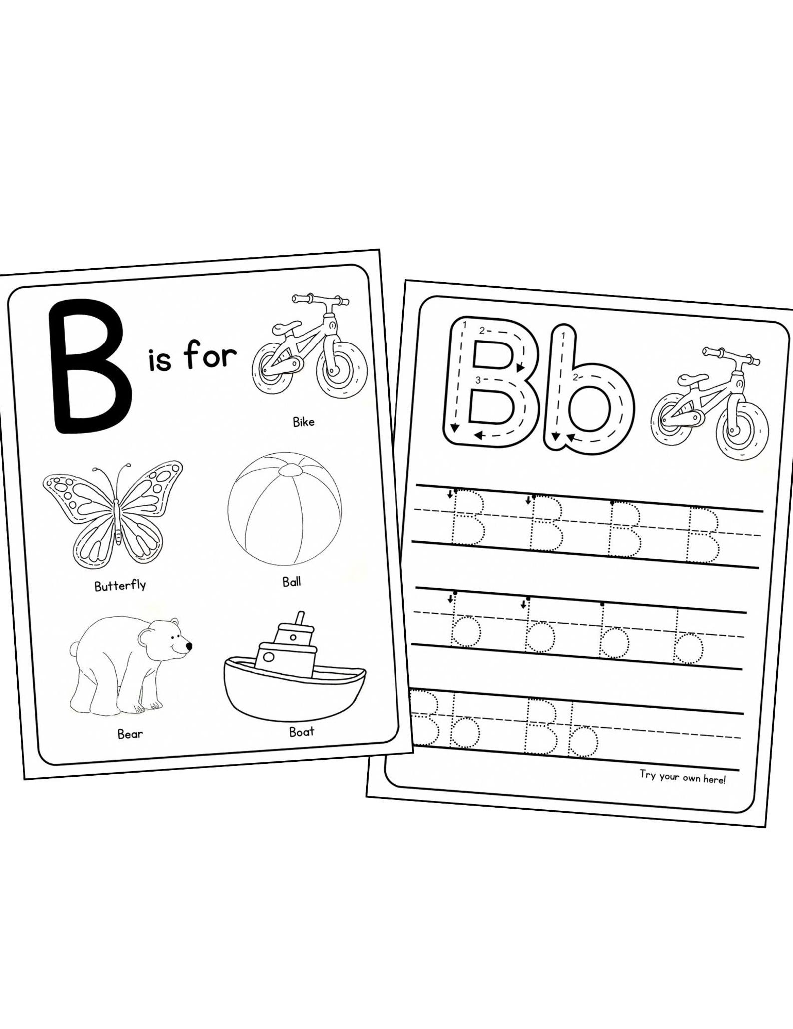 Letter B Preschool Worksheet Packet: Fun Learning Activities (digital ...