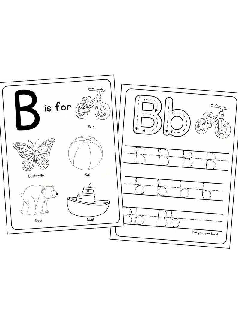 Letter B Preschool Worksheet Packet: Fun Learning Activities (digital ...