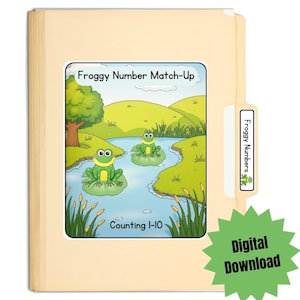 File Folder Games Bundle – Preschool Math & Literacy Centers – Numbers ...