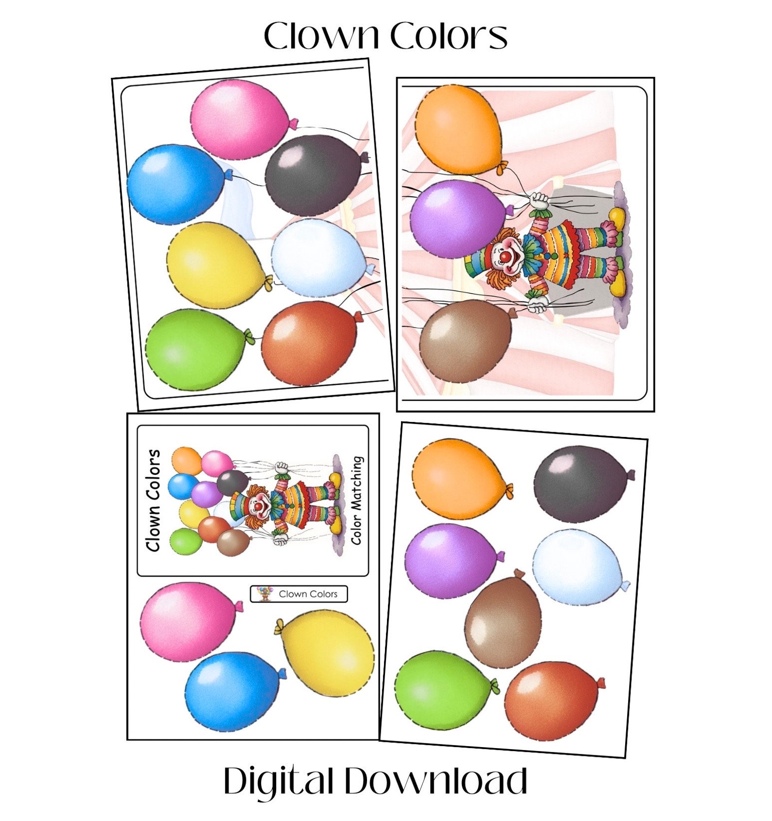 Colors Preschool File Folder Game for Color Name Recognition Preschool ...