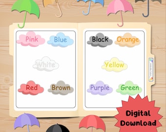 Colors Preschool File Folder Game for Color Recognition Preschool ...