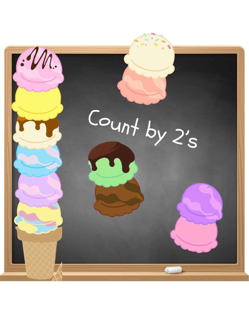 Ice Cream Counters: Preschool Math Activity (digital Download) - Etsy