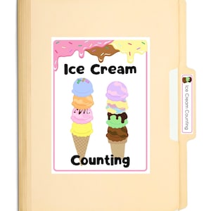 File Folder Games Bundle – Preschool Math & Literacy Centers – Numbers ...