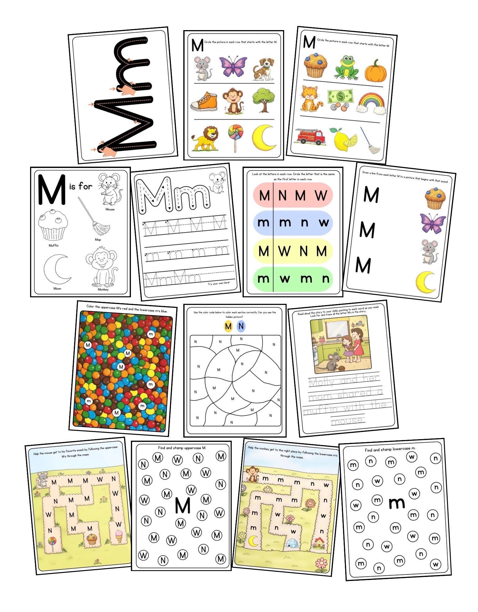 Letter M Preschool Worksheets | THE BEST Preschool Packet for Learning ...