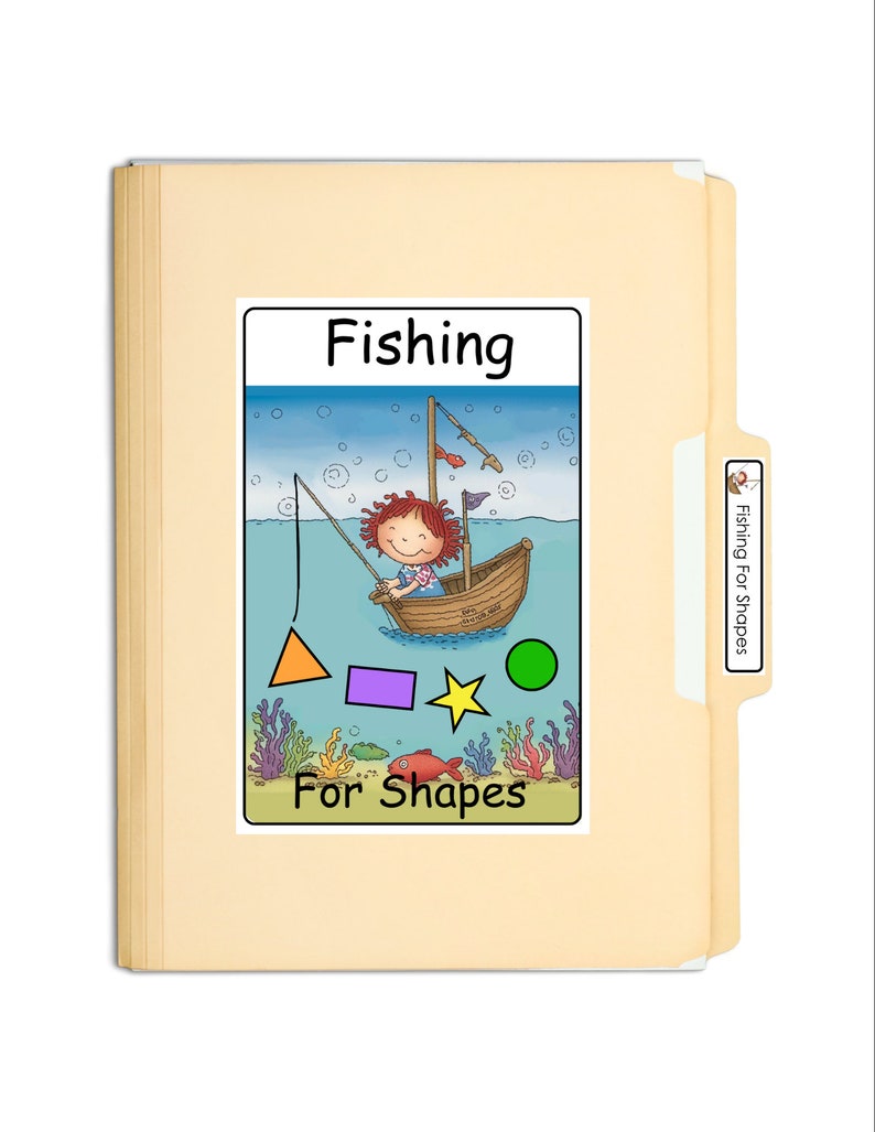 Shapes File Folder Game: Preschool Learning Activity (digital Download ...