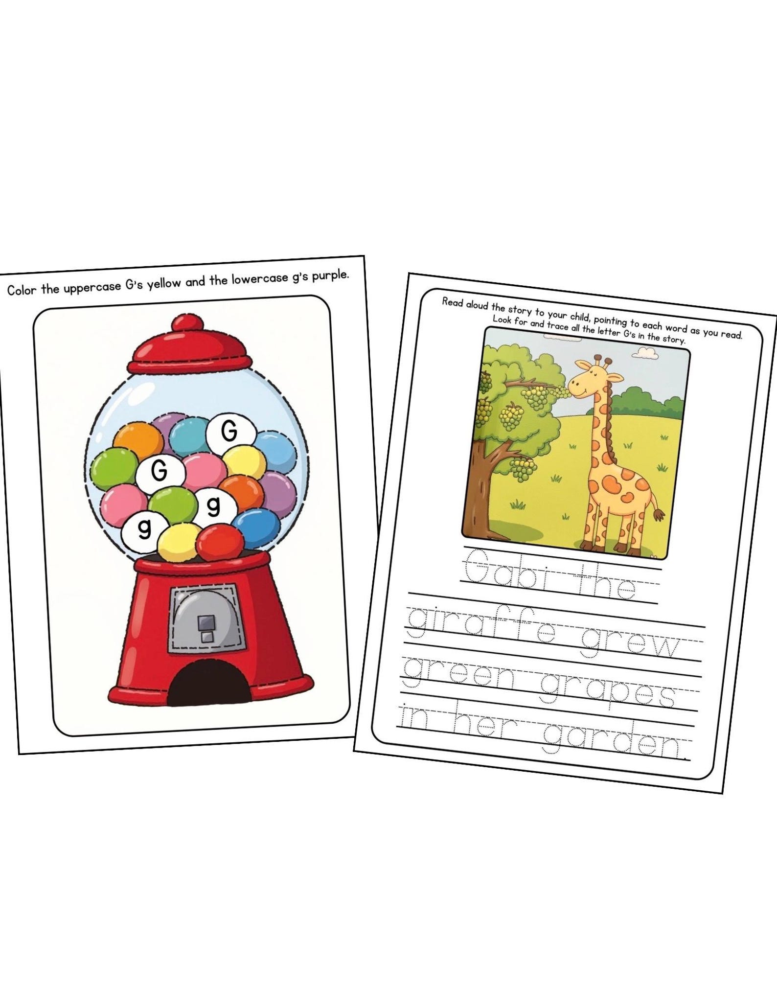 Letter G Preschool Activity Packet: Fun Learning Worksheets (digital ...