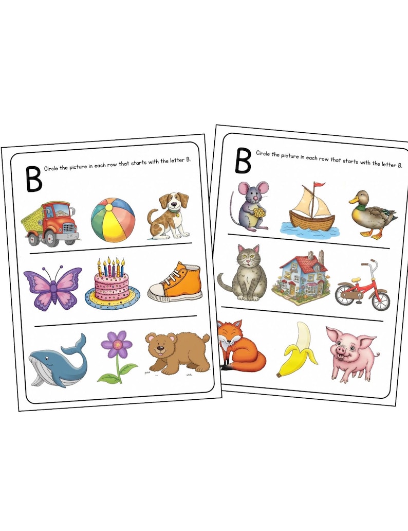 Letter B Preschool Worksheet Packet: Fun Learning Activities (digital ...
