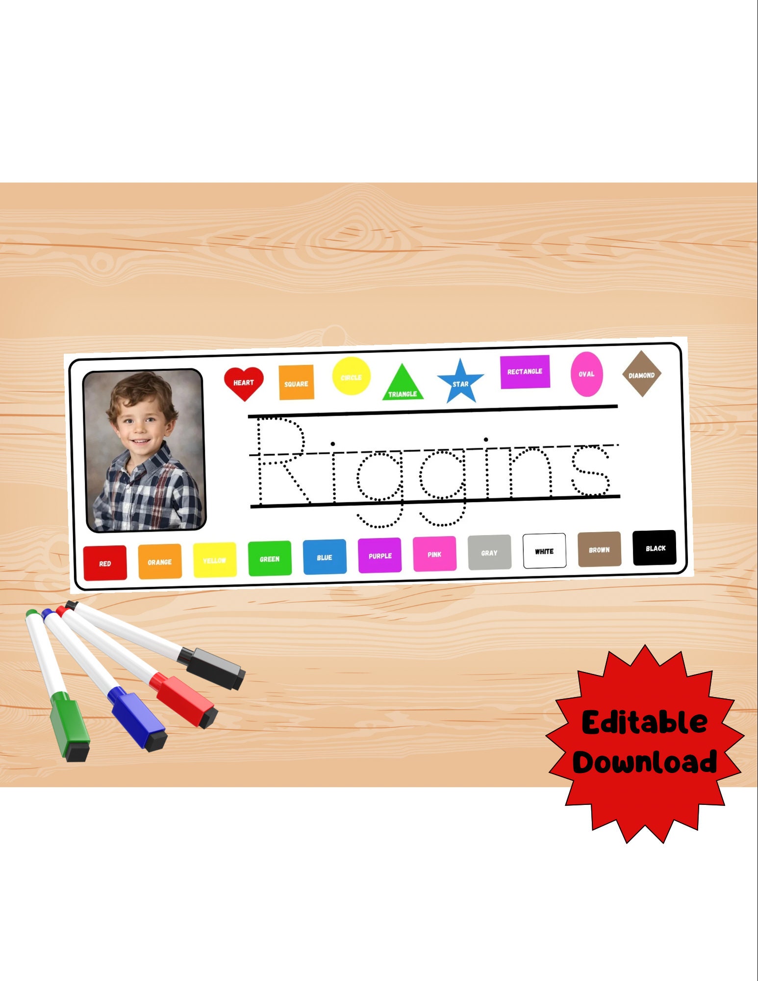 Name Card for Preschool Homeschool Essential for Preschooler Writing ...