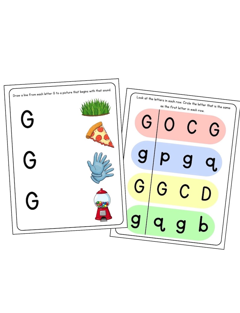 Letter G Preschool Activity Packet: Fun Learning Worksheets (digital ...