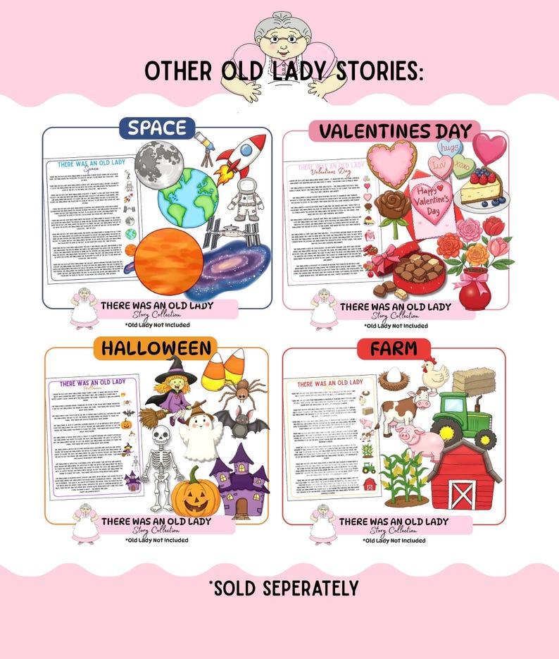 Old Lady Who Swallowed A Fly: Story Time Visual | Preschool Circle Time ...