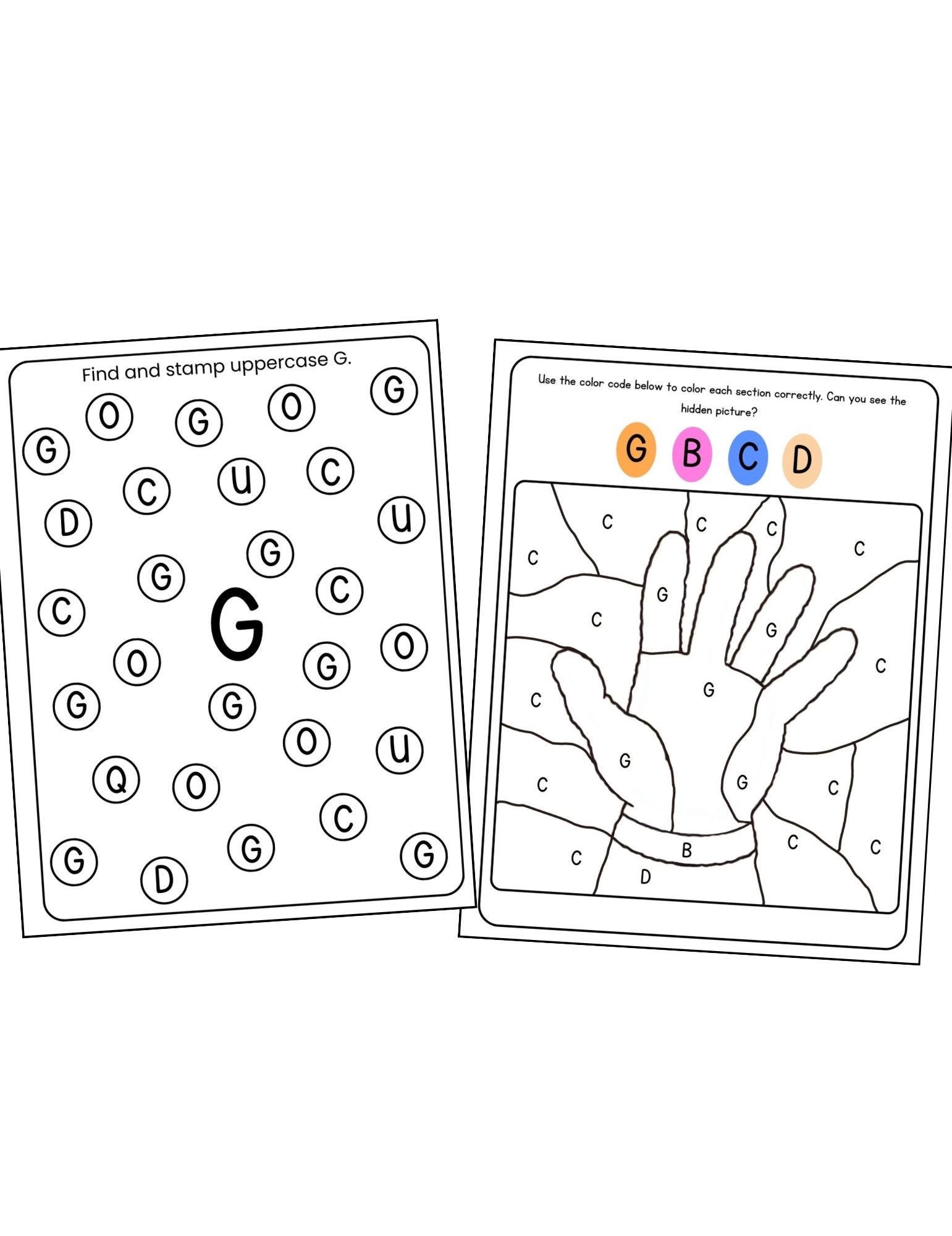 Letter G Preschool Activity Packet: Fun Learning Worksheets (digital ...