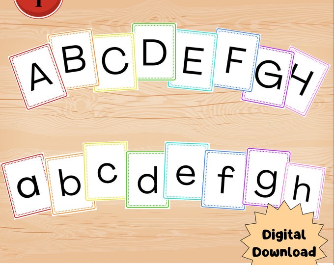 Alphabet Flash Cards, Lowercase Letters, Alphabet Learning Cards ...