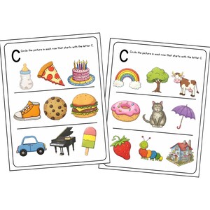 Letter C Preschool Worksheet Packet: Fun Alphabet Learning Activity ...