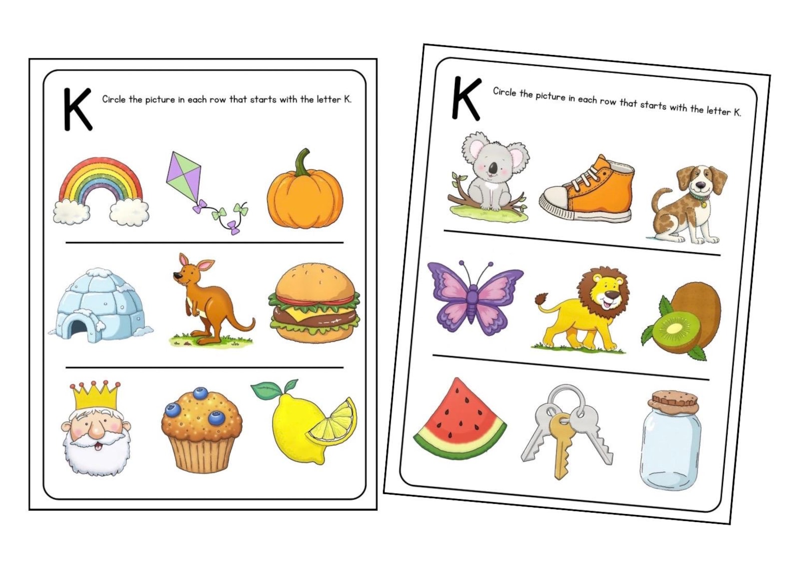Letter K Preschool Activity Packet: Fun Learning Prints (digital ...