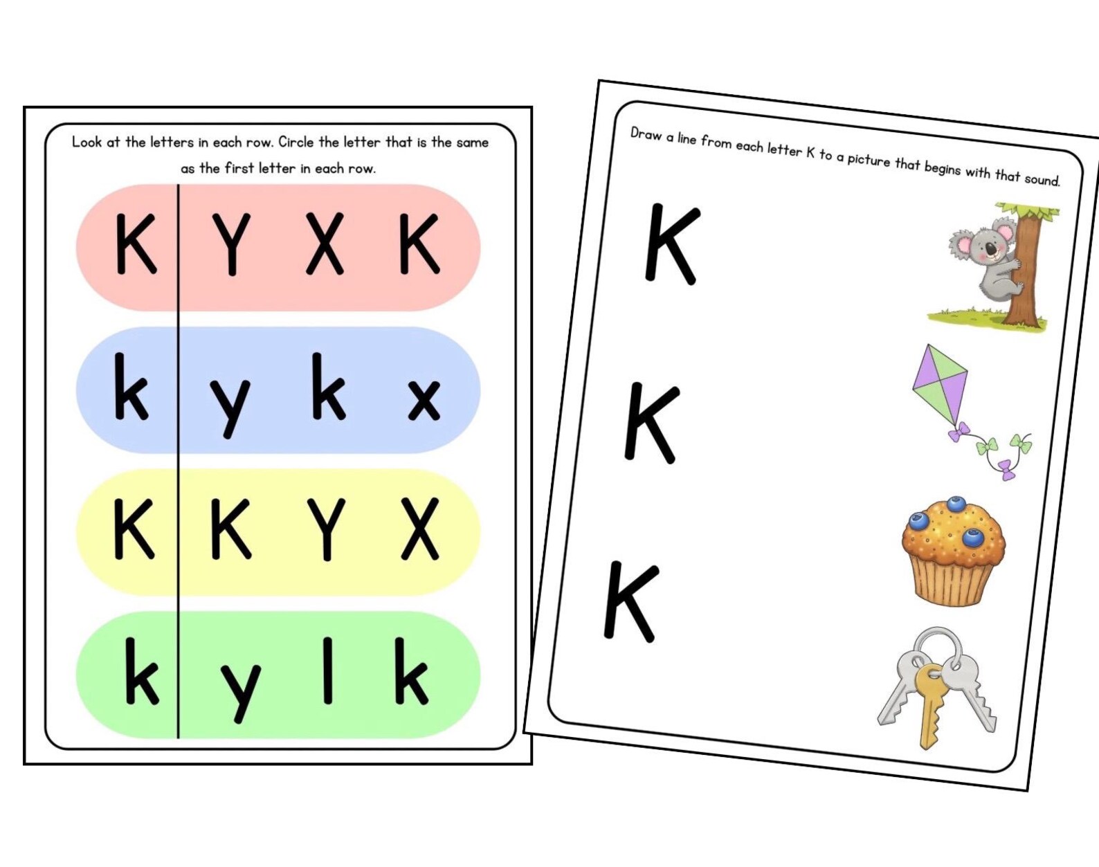 Letter K Preschool Activity Packet: Fun Learning Prints (digital ...