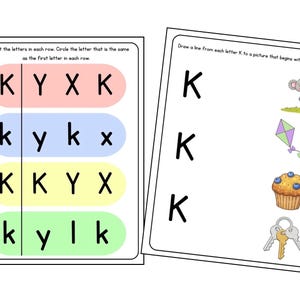 Letter K Preschool Activity Packet: Fun Learning Prints (digital ...
