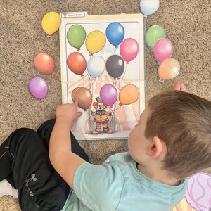 Color Matching Game: Preschool Learning Activity | File Folder Game ...
