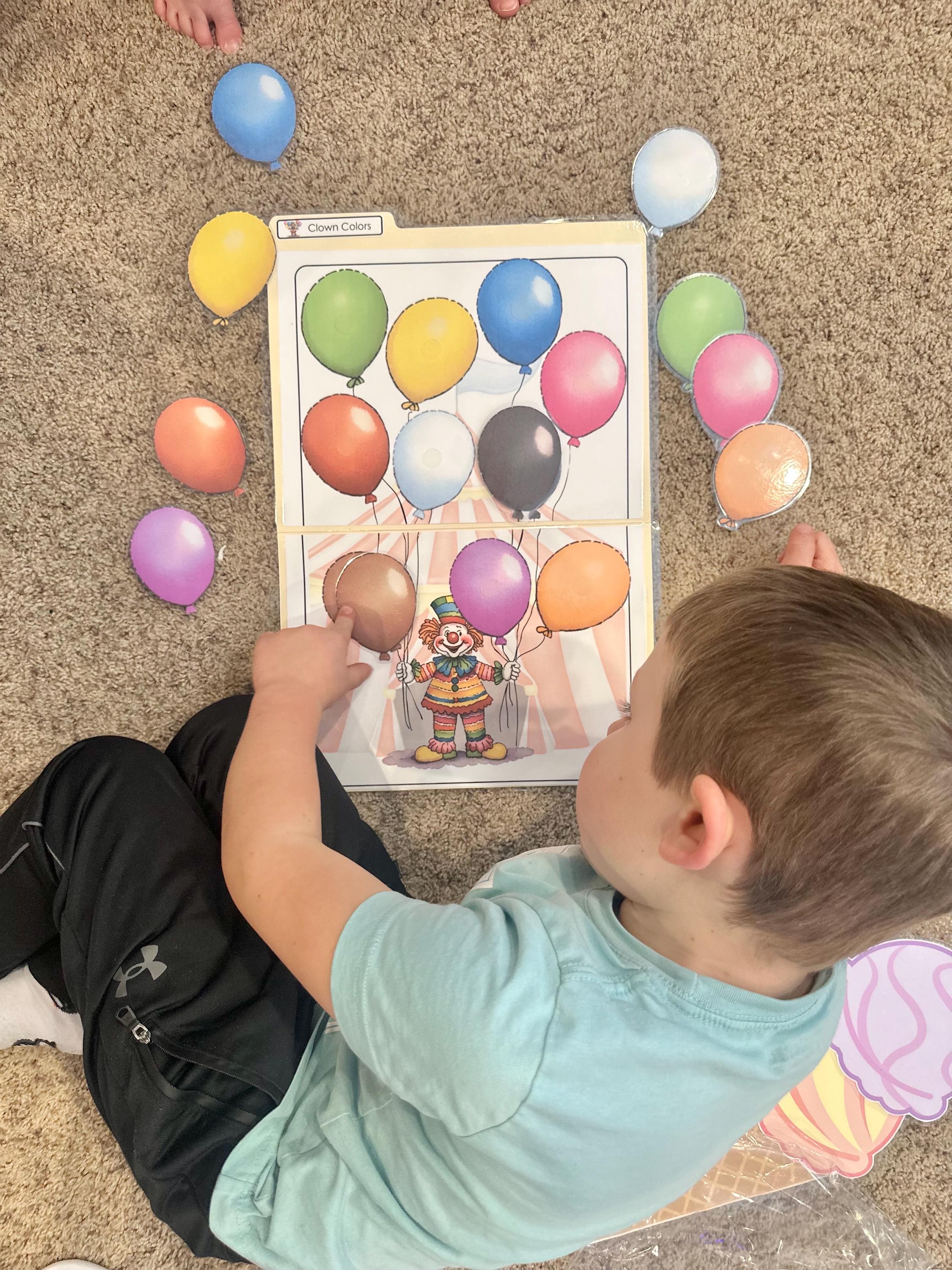 Colors Preschool File Folder Game for Color Name Recognition Preschool ...