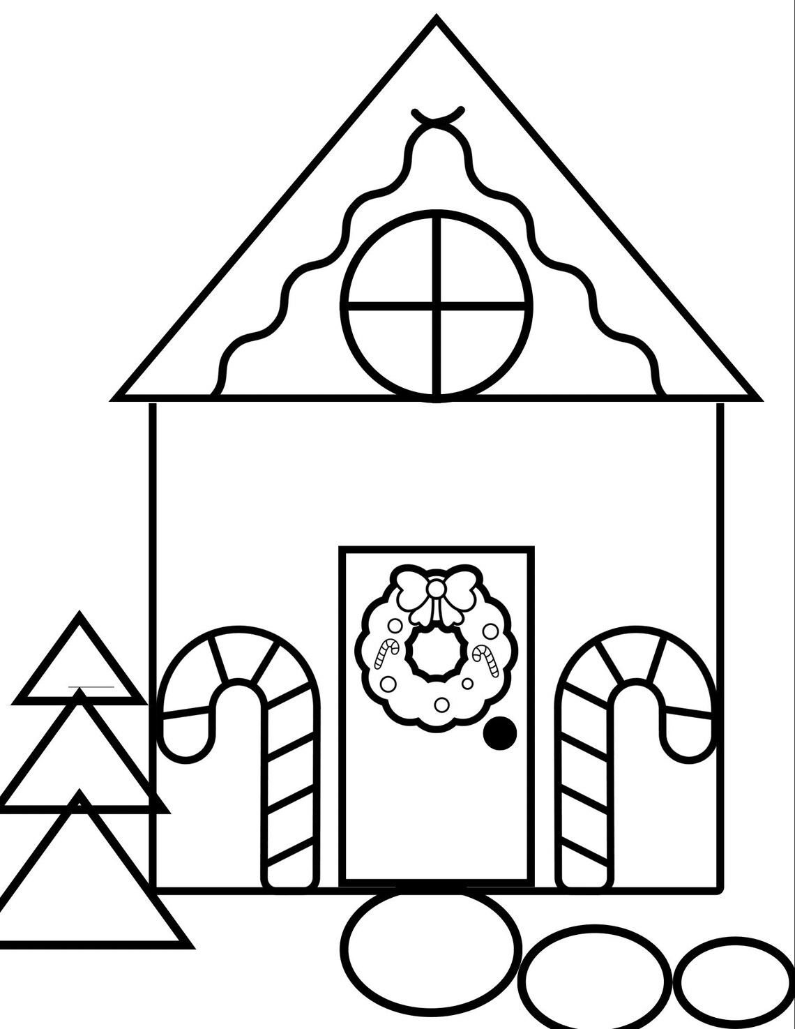 Gingerbread House Cutting Shapes Activity: Preschool Christmas Activity ...