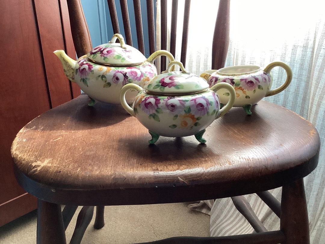 Great Great Grandma’s Tea Pot, Sugar Bowl, and Cream Pot - Etsy