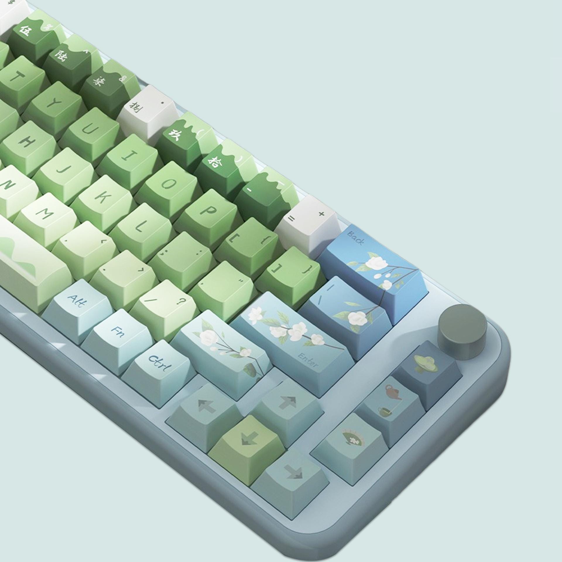 Fresh Landscape Keycaps Set, Flower Rabbit Keycap Set, Cherry 138 ...