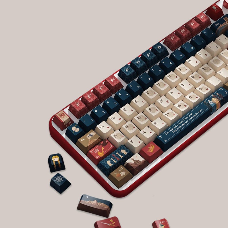 Winter is Coming Keycaps Set, Game of Thrones Keycaps Set, PBT Cherry ...