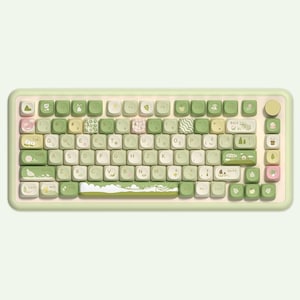 Rustic Forest Keycap Set, Fresh Green Keycaps Set, PBT MCA 145 Artisan ...