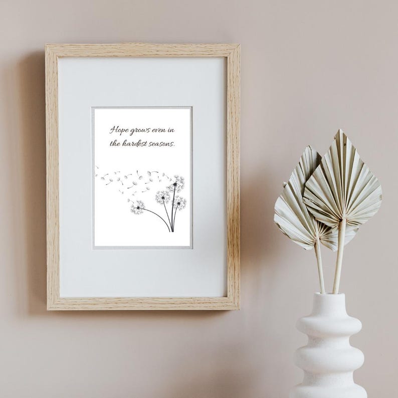 Hope Grows Even in the Hardest Seasons - IVF Wall Art | Inspirational ...