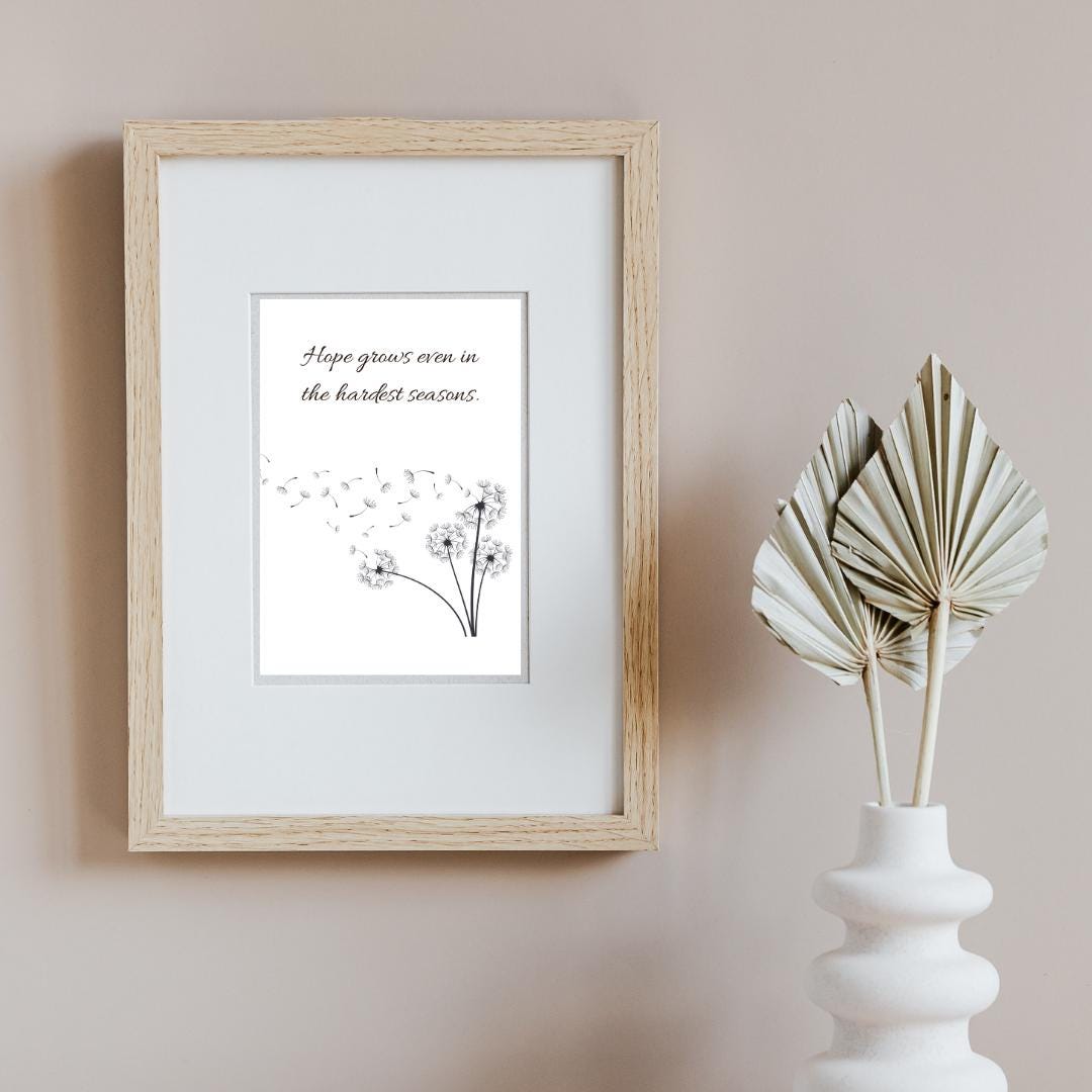 Hope Grows Even in the Hardest Seasons - IVF Wall Art | Inspirational ...