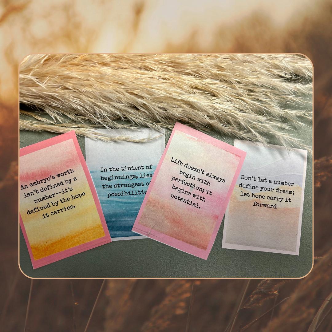 Embryo Grading Affirmation Cards | IVF Support | Watercolor IVF ...