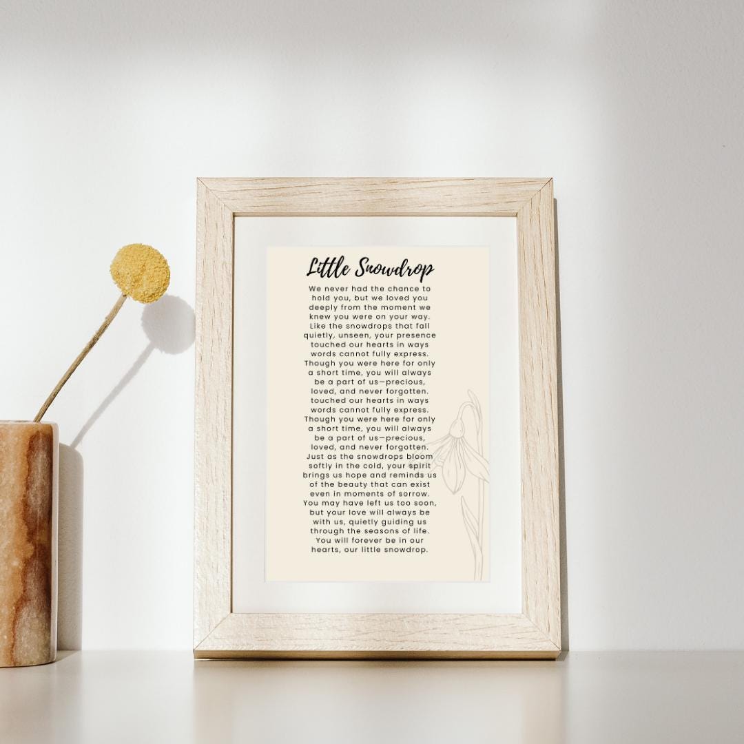 Digital Poem "miscarriage" - Healing & Heartfelt Tribute - Instant ...