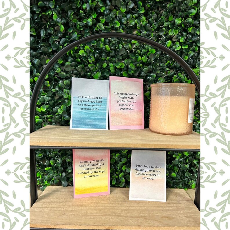 Embryo Grading Affirmation Cards | IVF Support | Watercolor IVF ...