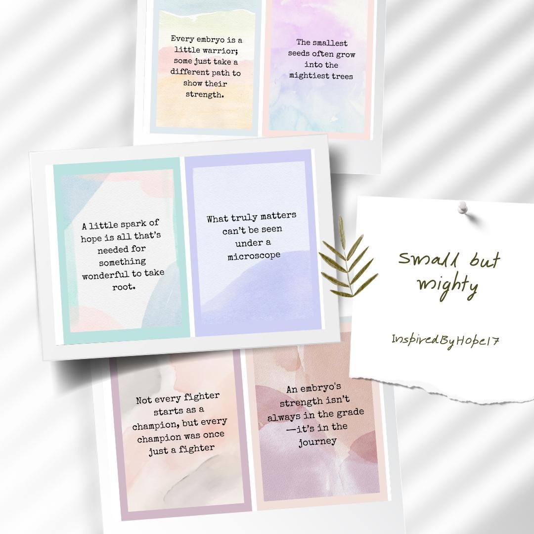 Embryo Grading Affirmation Cards | IVF Support | Watercolor IVF ...