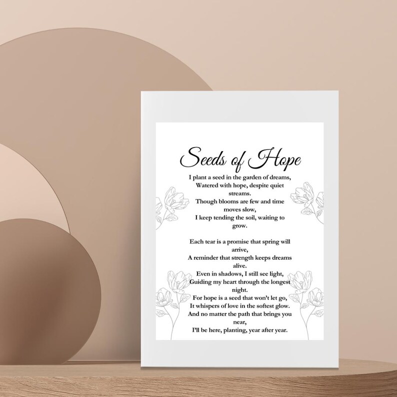 Seed of Hope Poem for Infertility and IVF | Encouragement for TTC ...