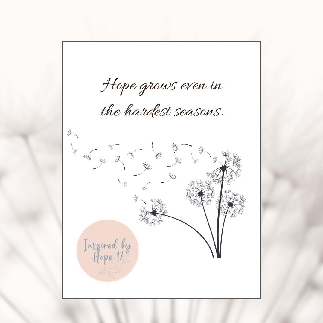 Hope Grows Even in the Hardest Seasons - IVF Wall Art | Inspirational ...