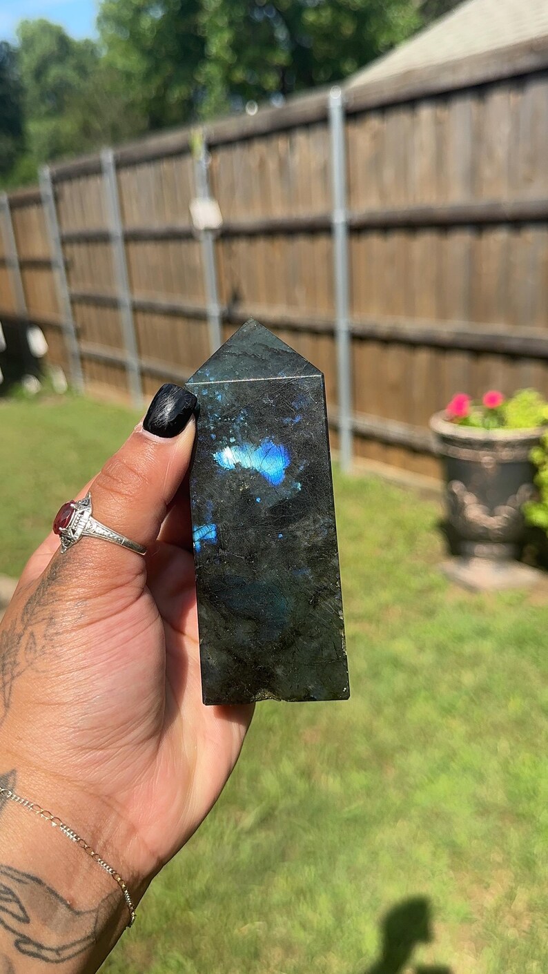 Natural Labradorite Crystal Tower | Transformation, Protection ...