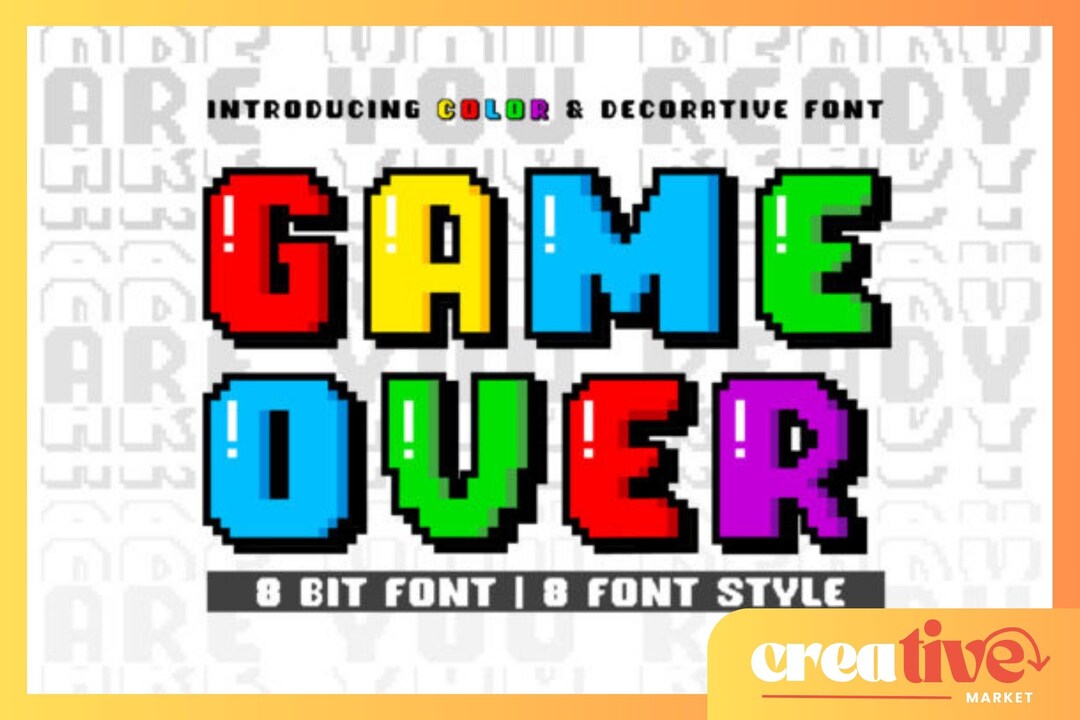 Game Over Font Game Over Inspired Font Game Over Text Game Over ...