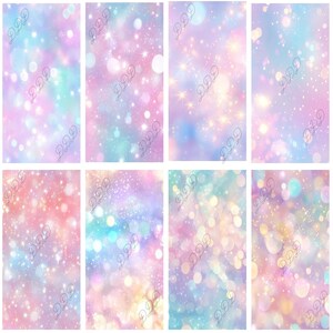 Spring Pastel Bokeh Digital Paper, Soft Light Sparkle, Seamless Images ...